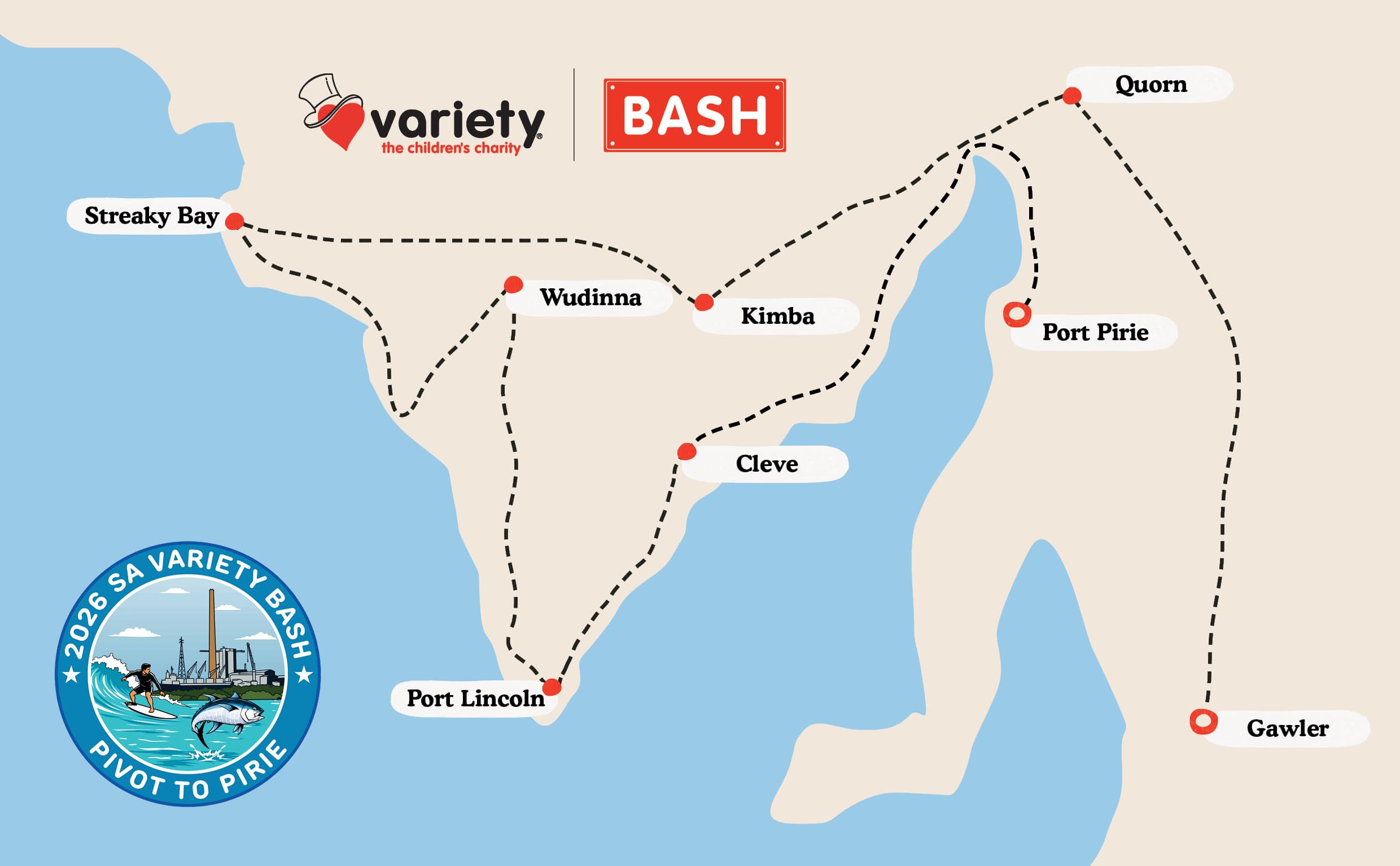 Important Bash Update: New 2026 Route - Variety South Australia
